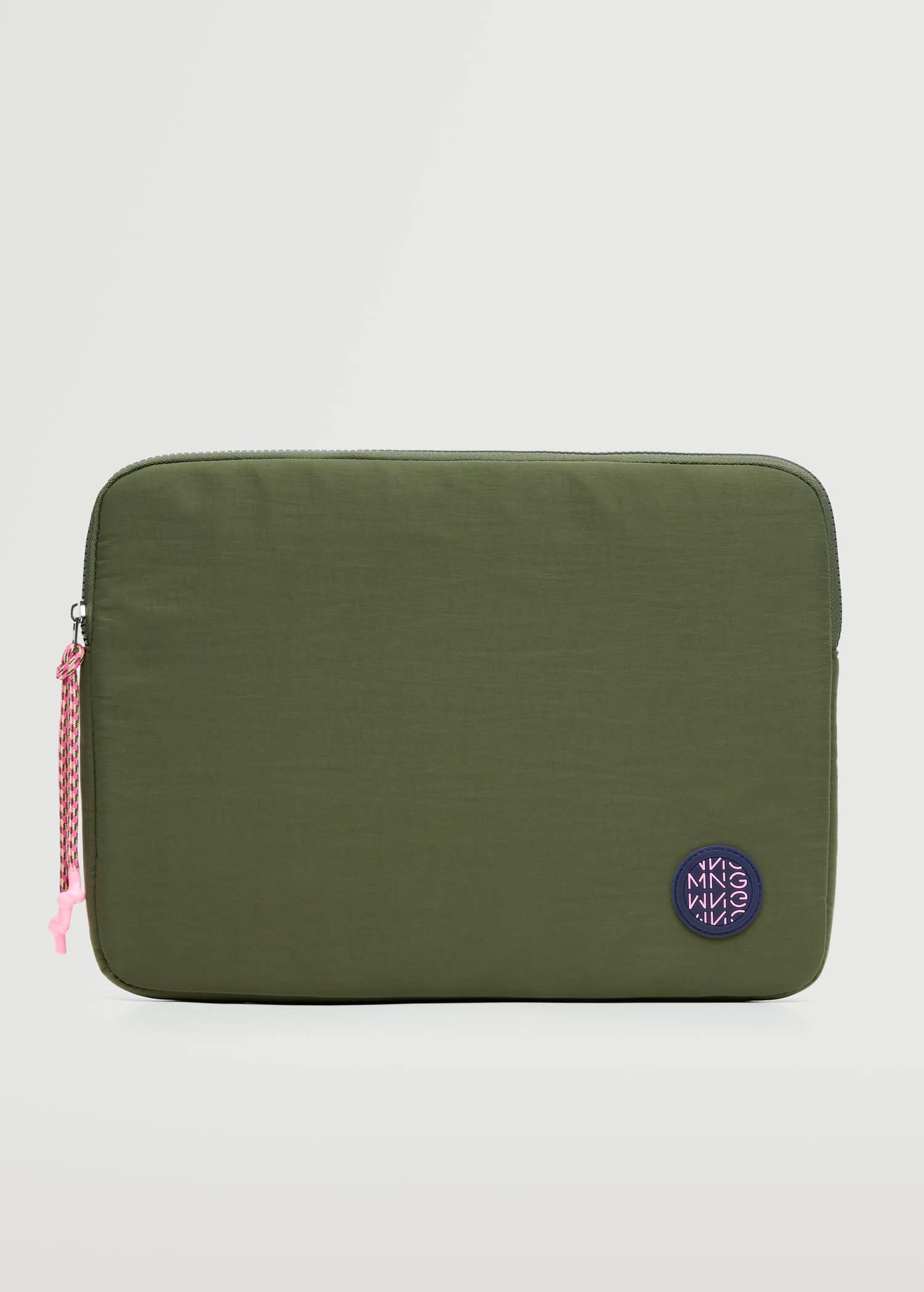 MANGO Knot Detail Laptop Case in Khaki | endource