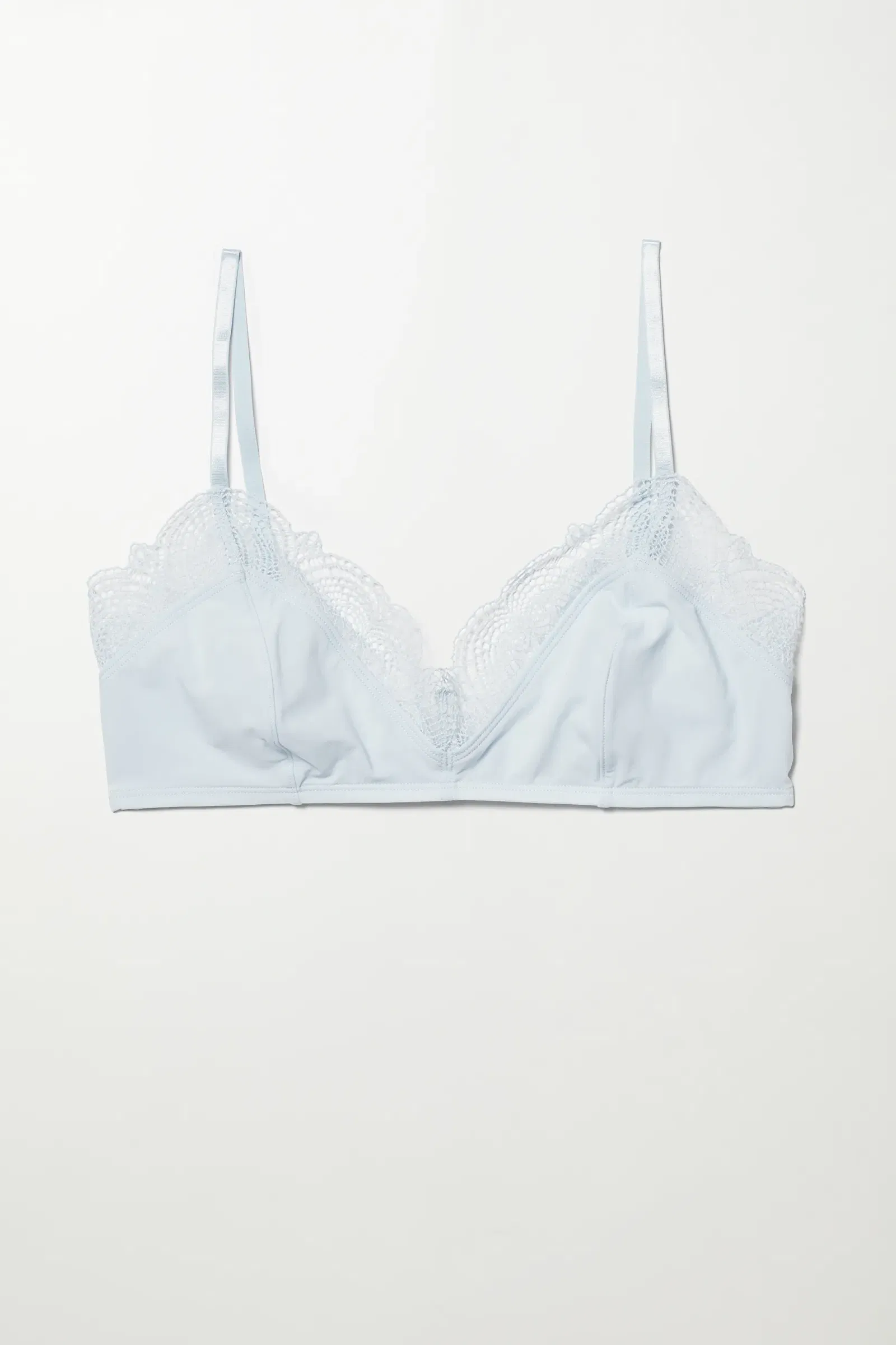 WEEKDAY Debbie Soft Bra in Light Blue | Endource