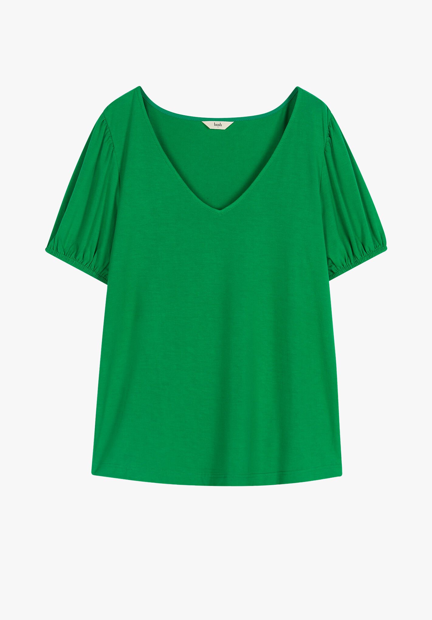 HUSH Ally Puff Sleeve Top in Bright Green | endource