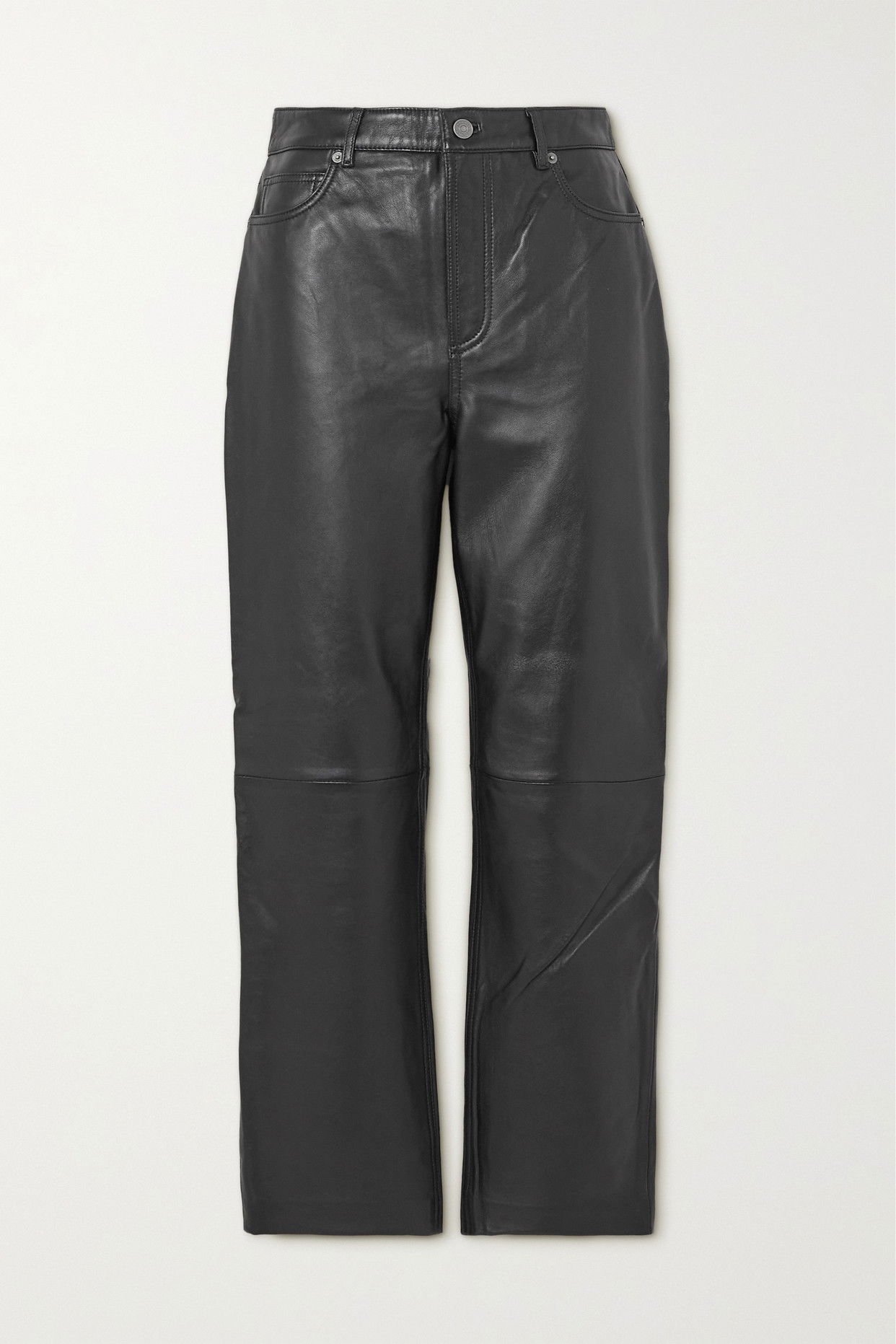 REFORMATION Veda Cynthia Leather Pants in Black | endource
