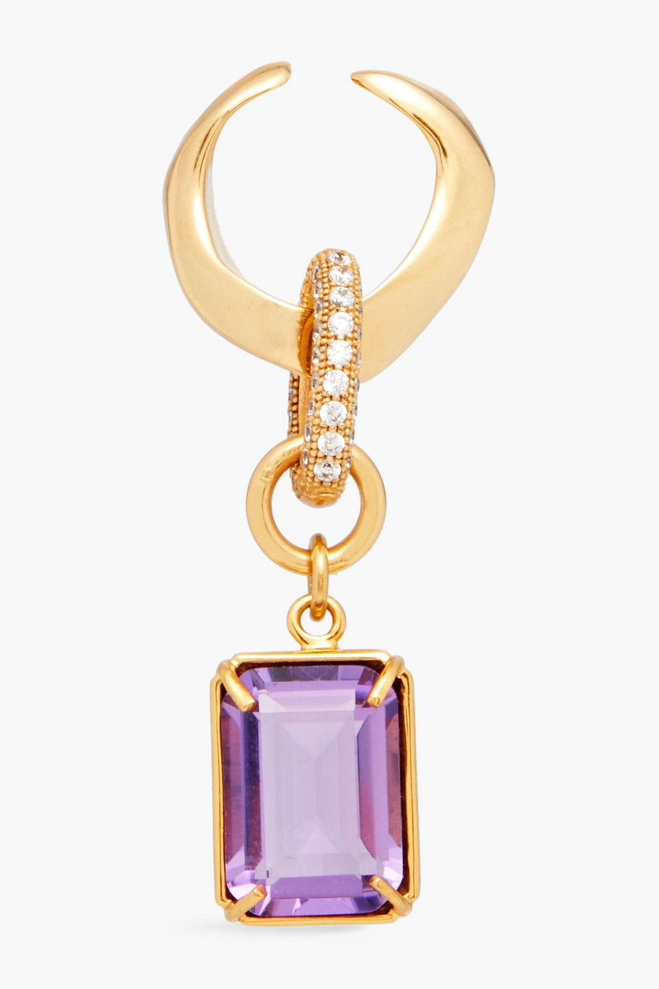 CORNELIA WEBB Amethyst And Siamite Ear Cuff in Metallic | endource
