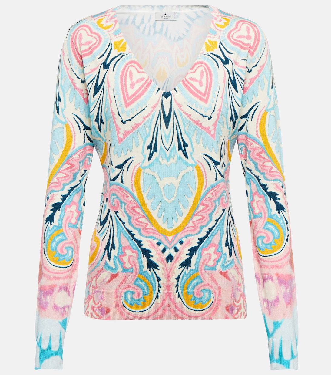 ETRO Printed Silk-Blend Sweater | endource