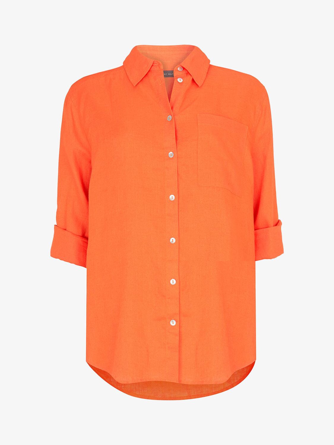 MINT VELVET Linen Shirt in Orange | endource