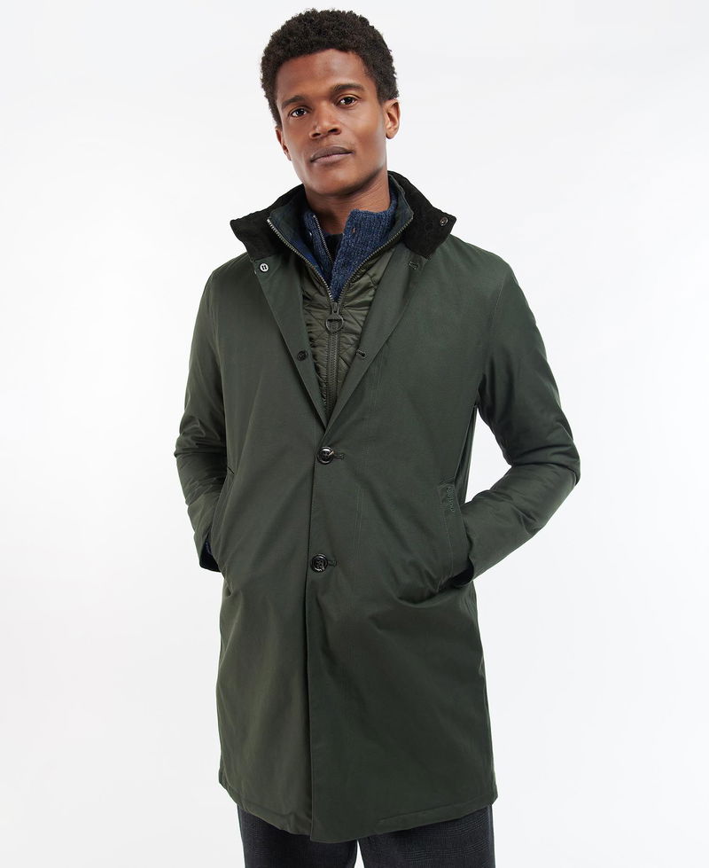 BARBOUR Kentwood Mac Jacket in Navy/Olive Night | endource