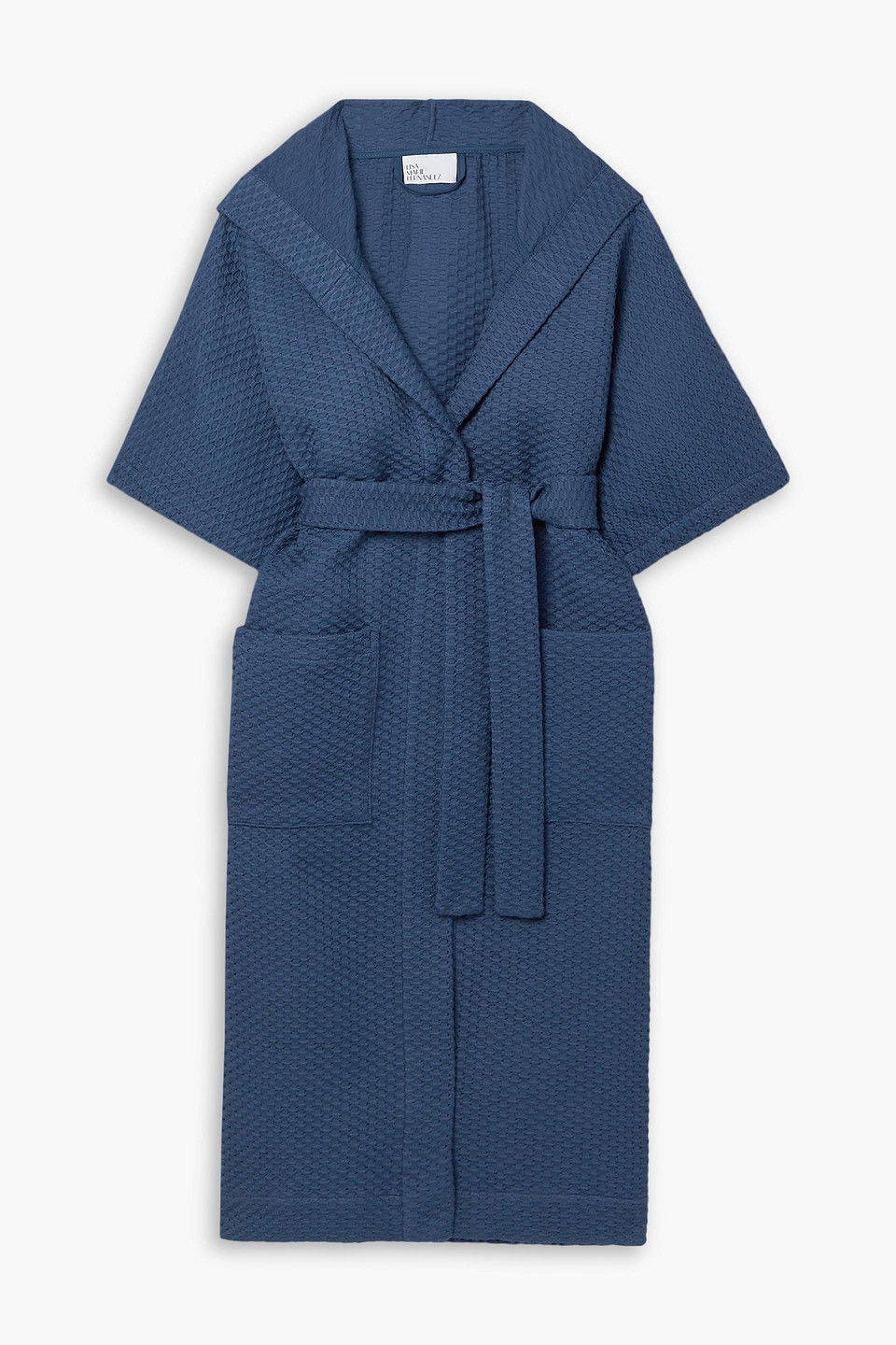 LISA MARIE FERNANDEZ Cotton-Piqué Hooded Robe | endource