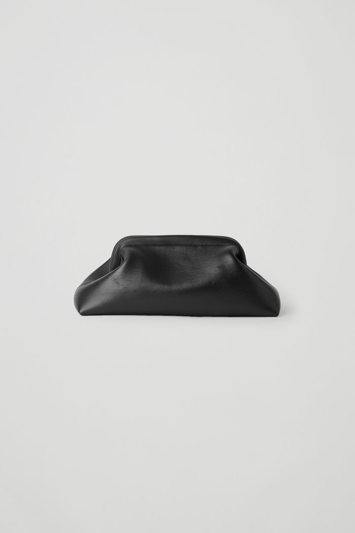 COS Classic Leather Clutch Bag in Black | endource