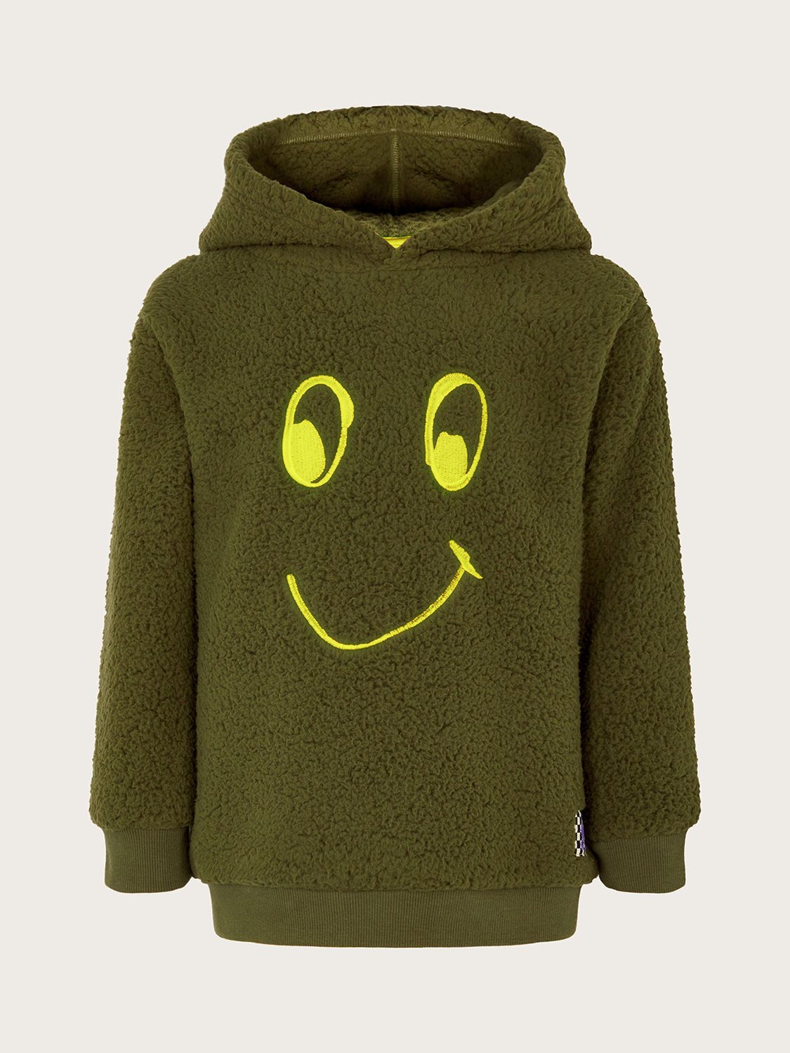Monsoon Kids' Borg Happy Hoodie in Khaki | Endource