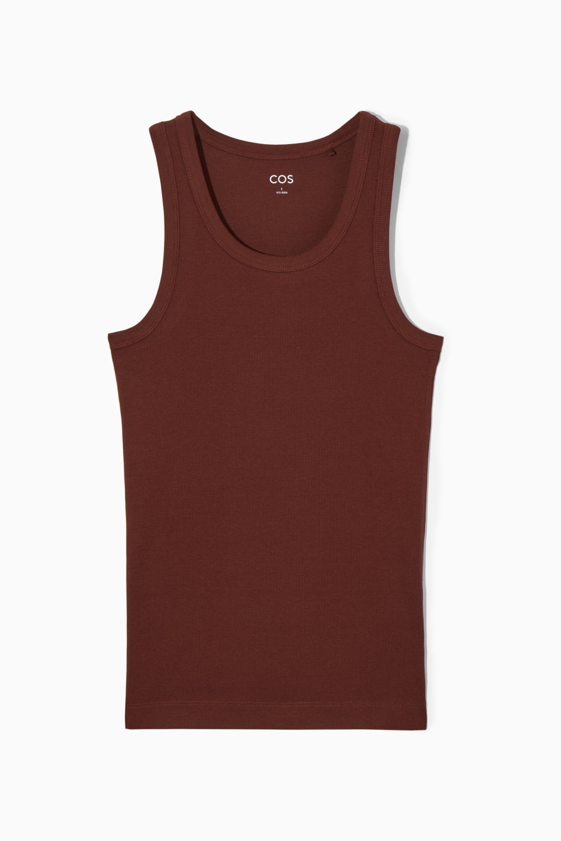 COS Ribbed Tank Top in BROWN | endource
