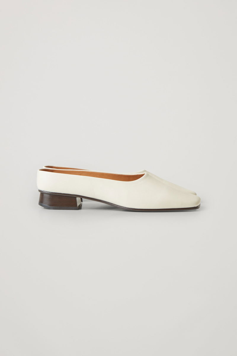 COS Square Toe Leather Mules | endource