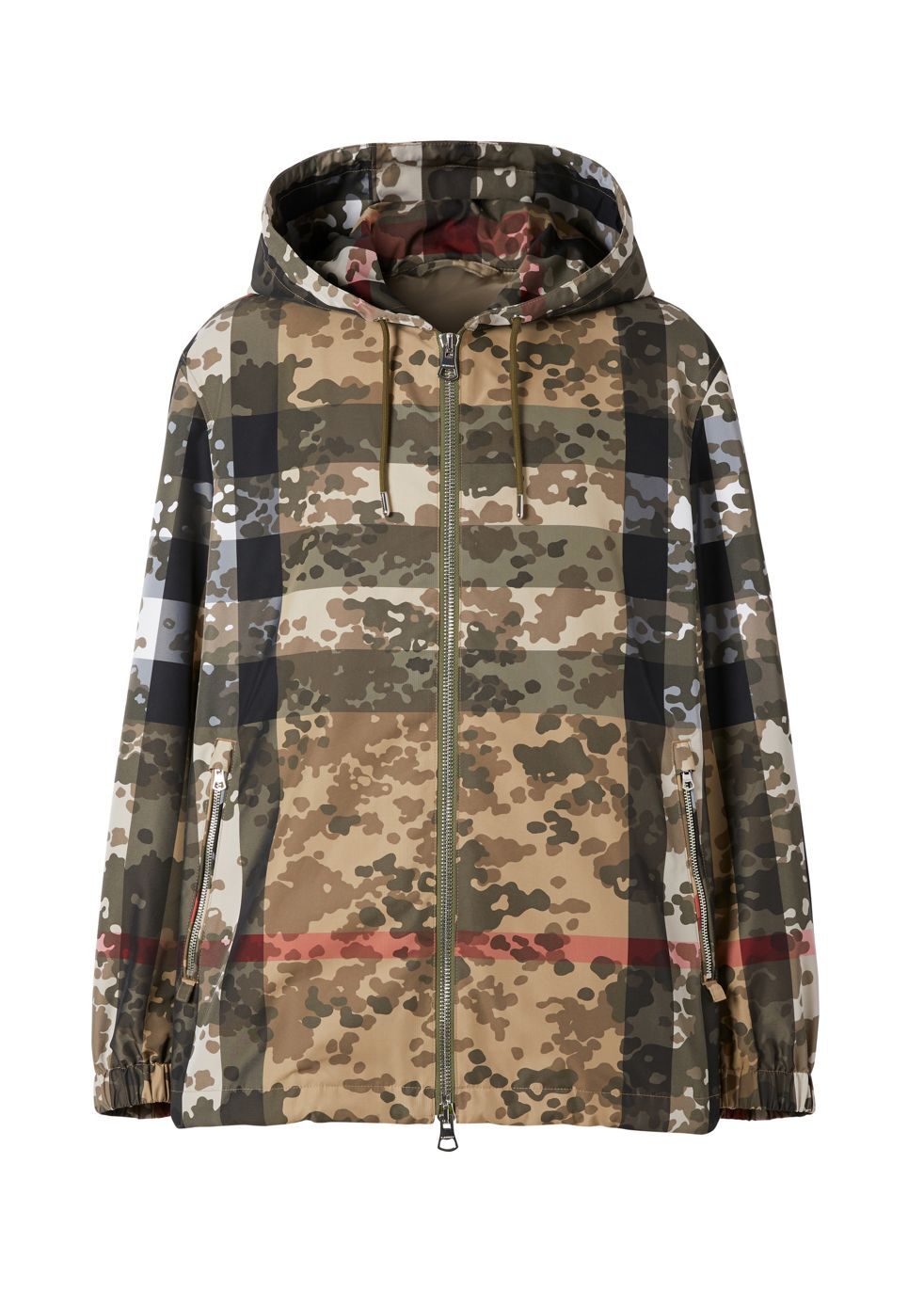 BURBERRY Camouflage Check Hooded Jacket | endource