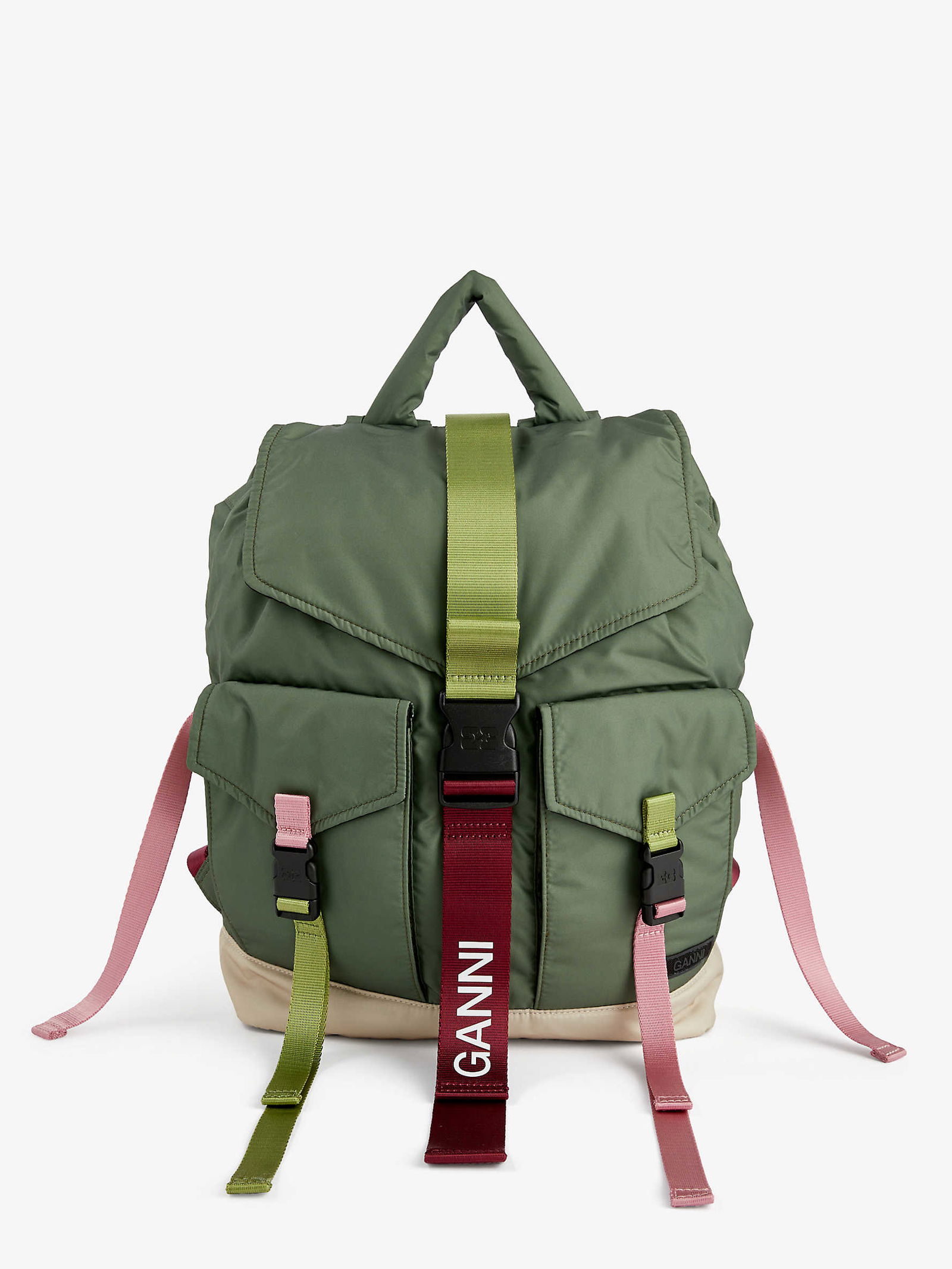 GANNI Tech Recycled-Polyester Backpack in KALAMATA | endource