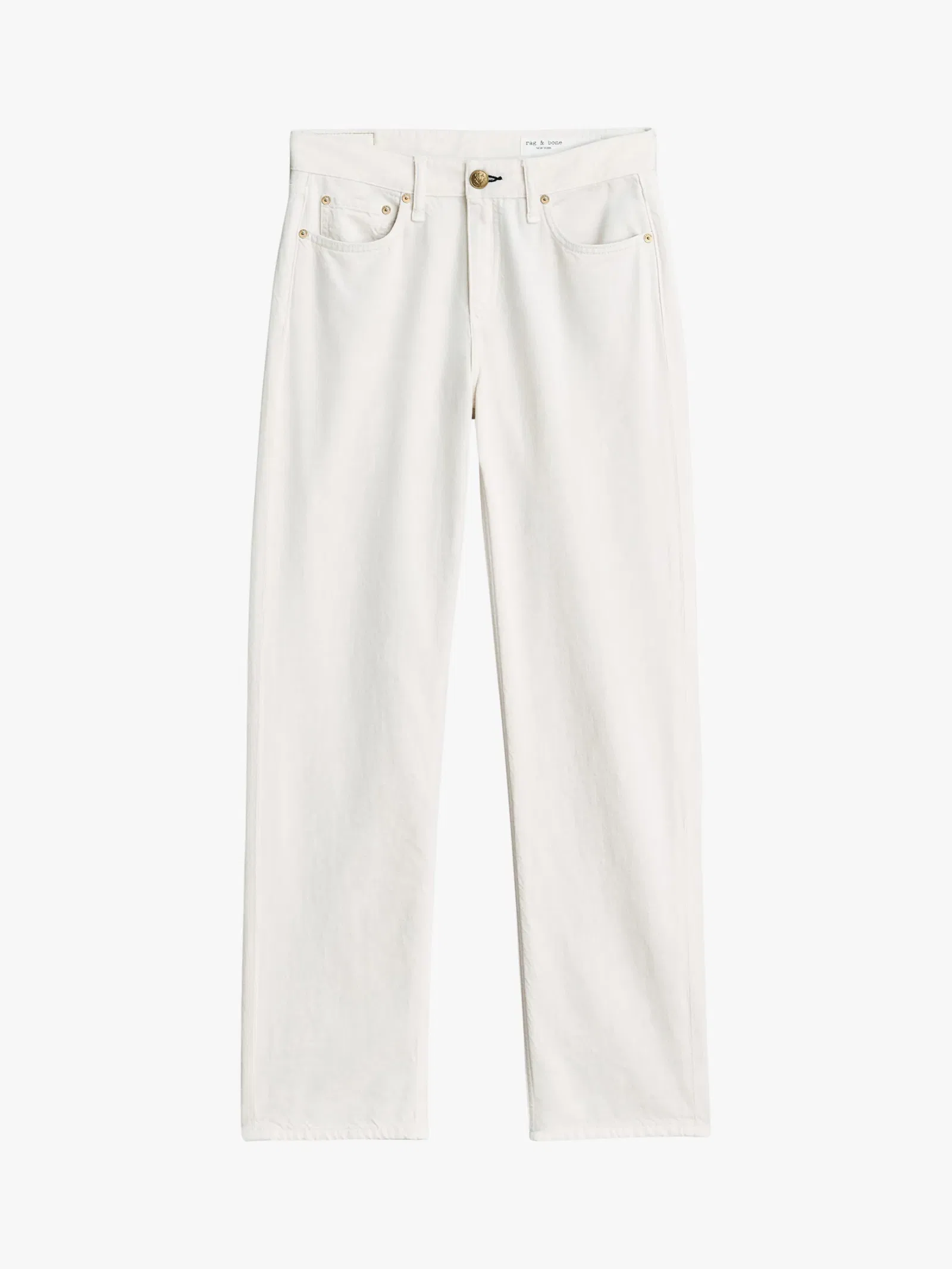 RAG & BONE Dre Low Rise Stright Leg Jeans in Ecru | Endource