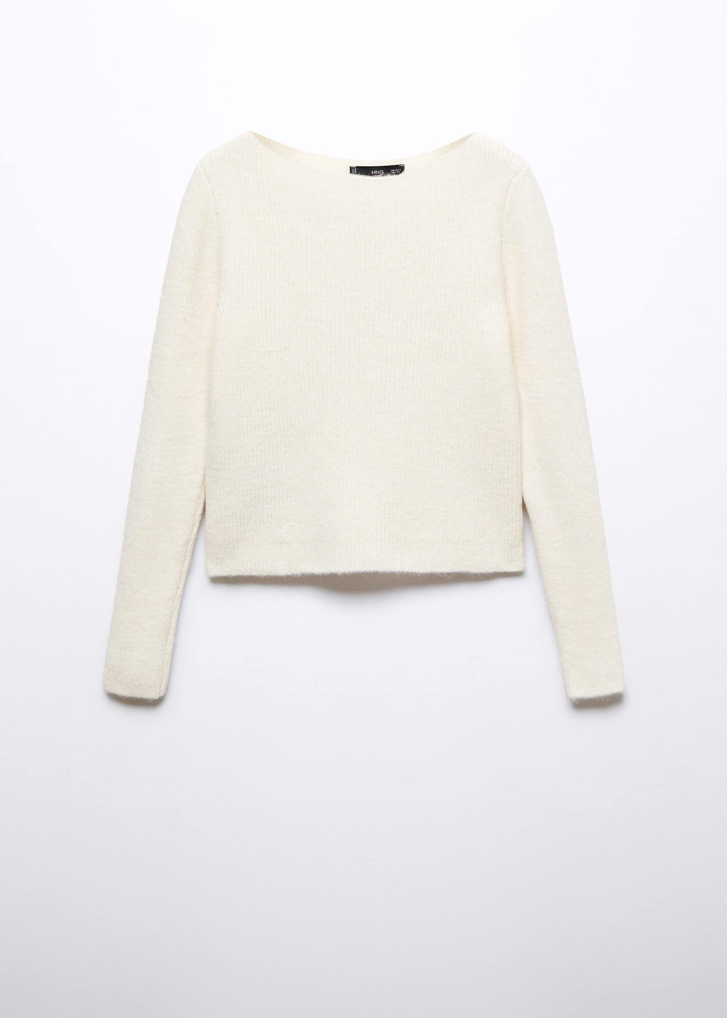 MANGO Boat-Neck Knitted Sweater | Endource