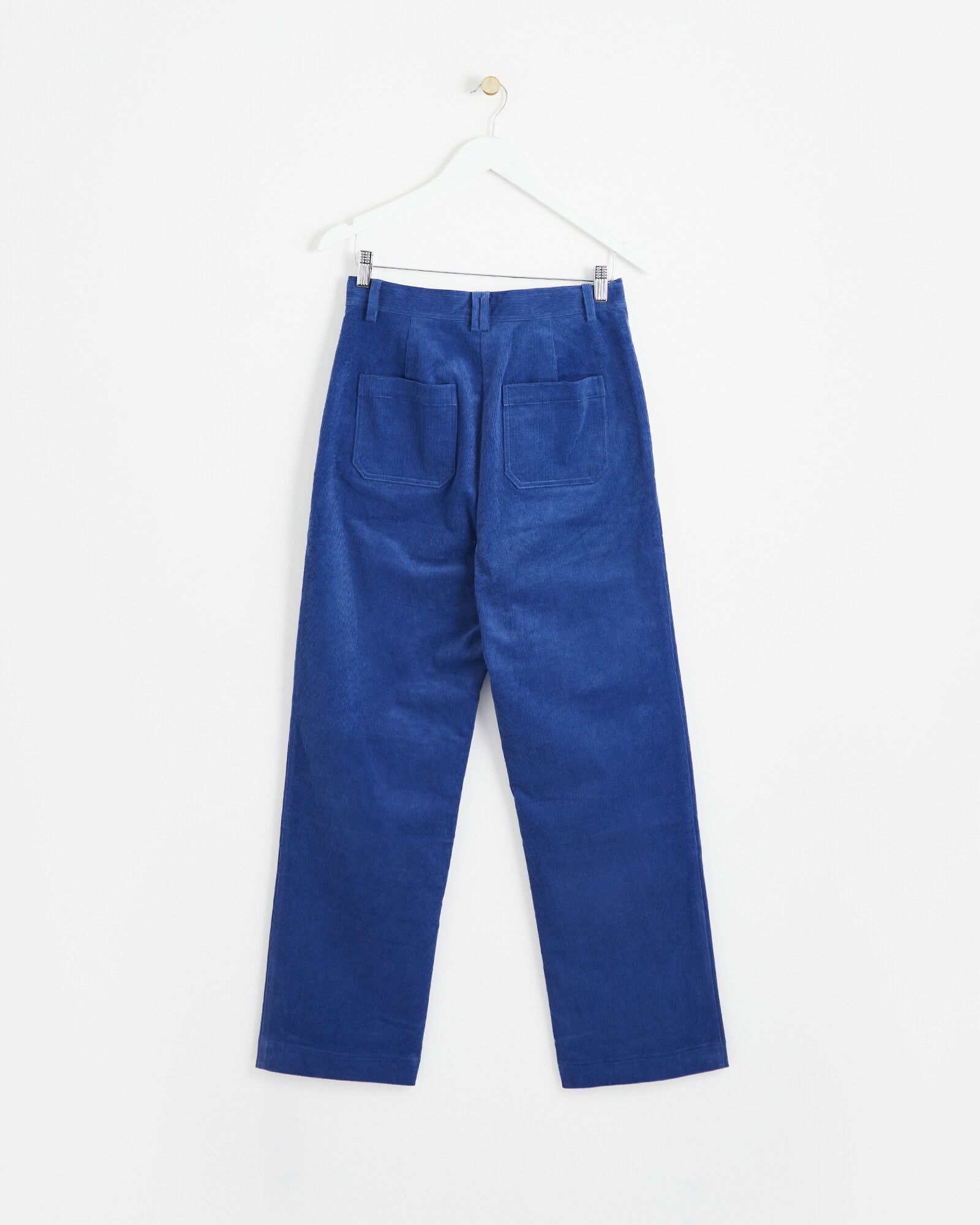 Oliver Bonas Corduroy Wide Leg Trousers In Cobalt Endource