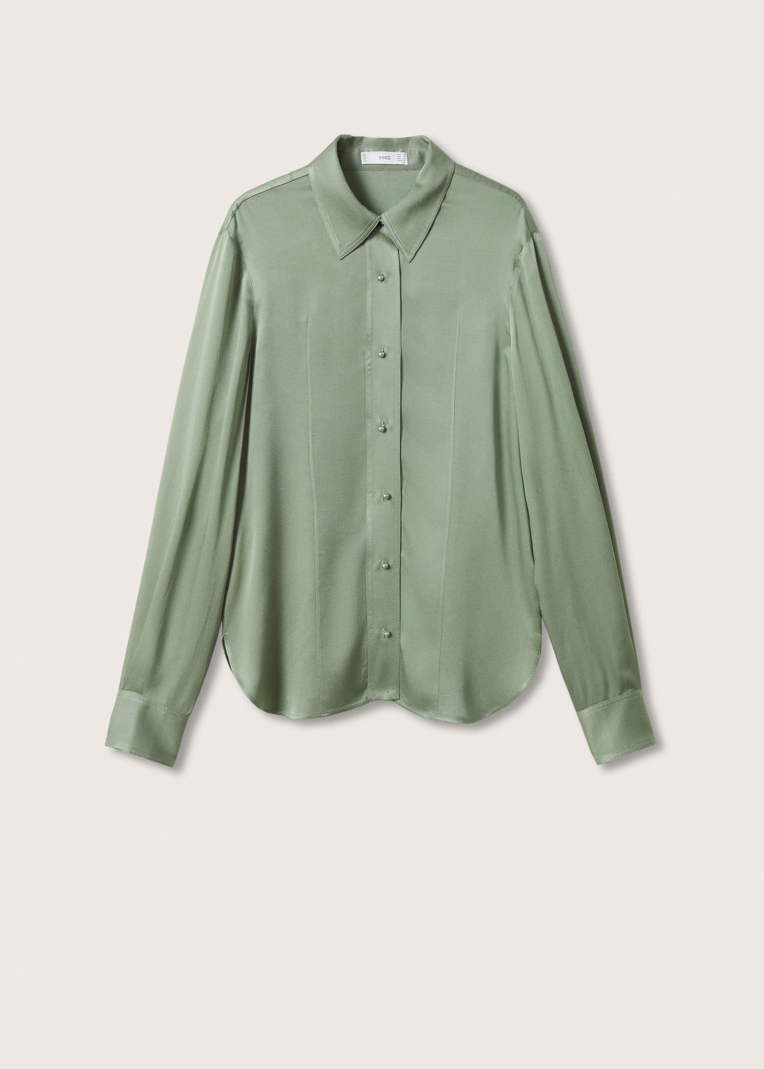 MANGO Satin Finish Flowy Shirt | endource