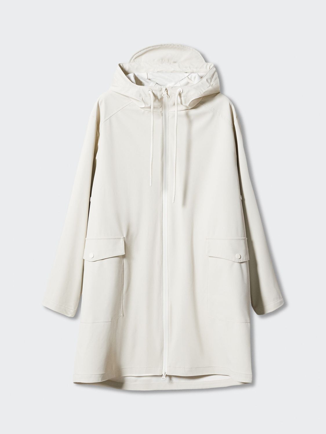 MANGO Fossil Parka Raincoat in Light Beige | Endource