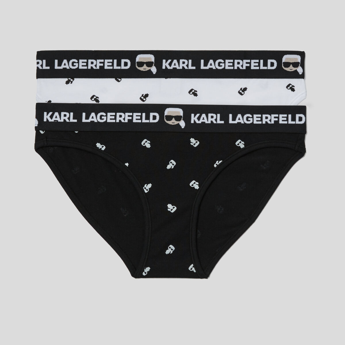 KARL LAGERFELD Ikonik Briefs – 2 Pack in Black/White | Endource