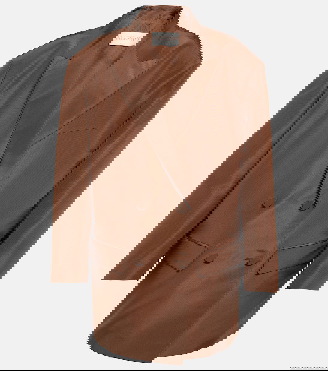 Valentino Double-Breasted Silk Blazer | Endource