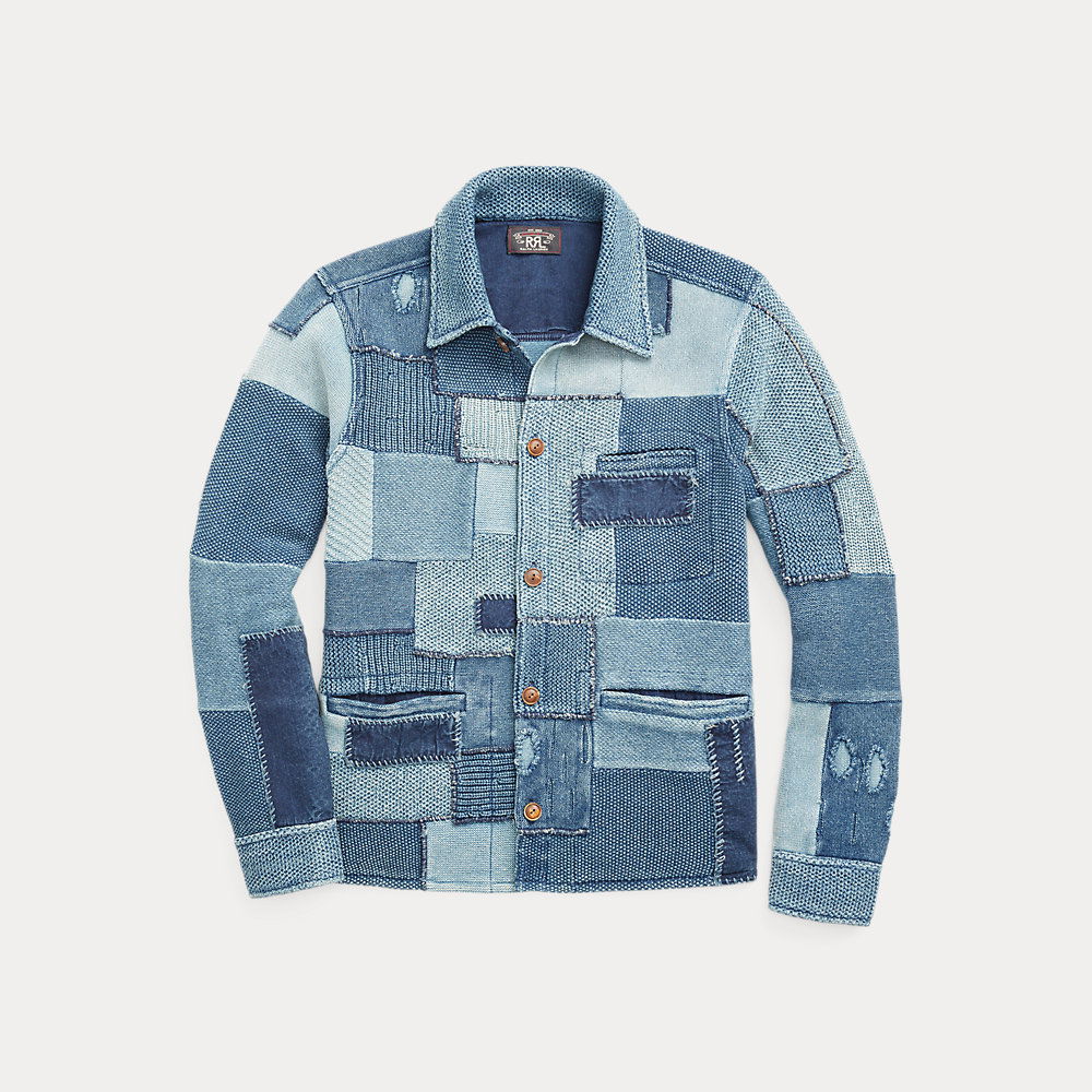 RALPH LAUREN RRL Patchwork Cotton Workshirt Jumper in Multi | Endource