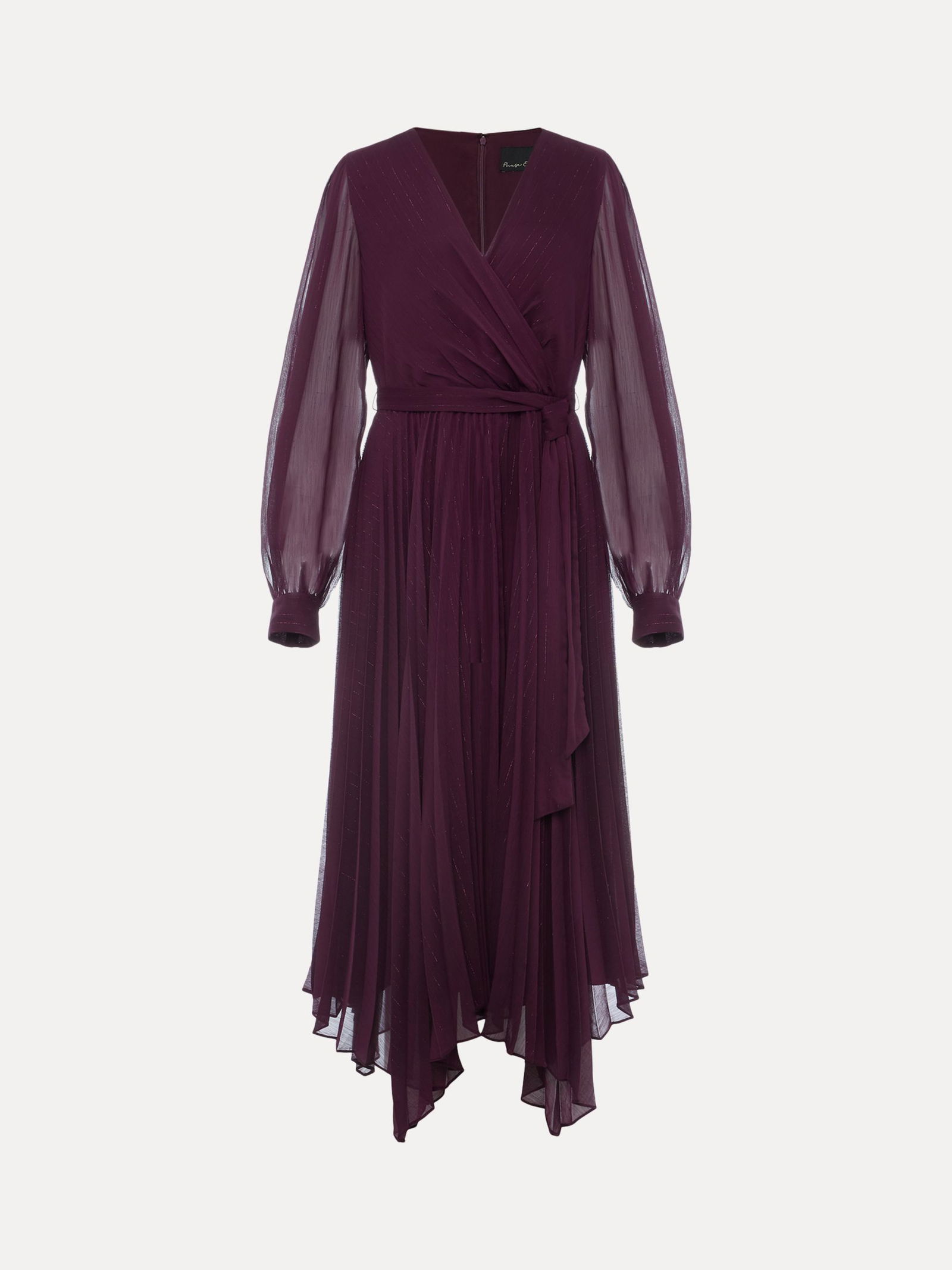 PHASE EIGHT Dani Pleated Midi Dress in Plum | endource