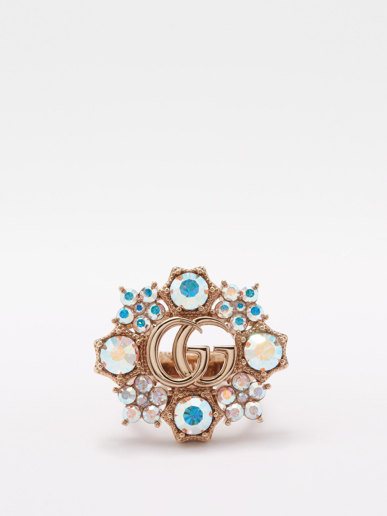 GUCCI GG-Marmont Flower Ring in Gold | endource