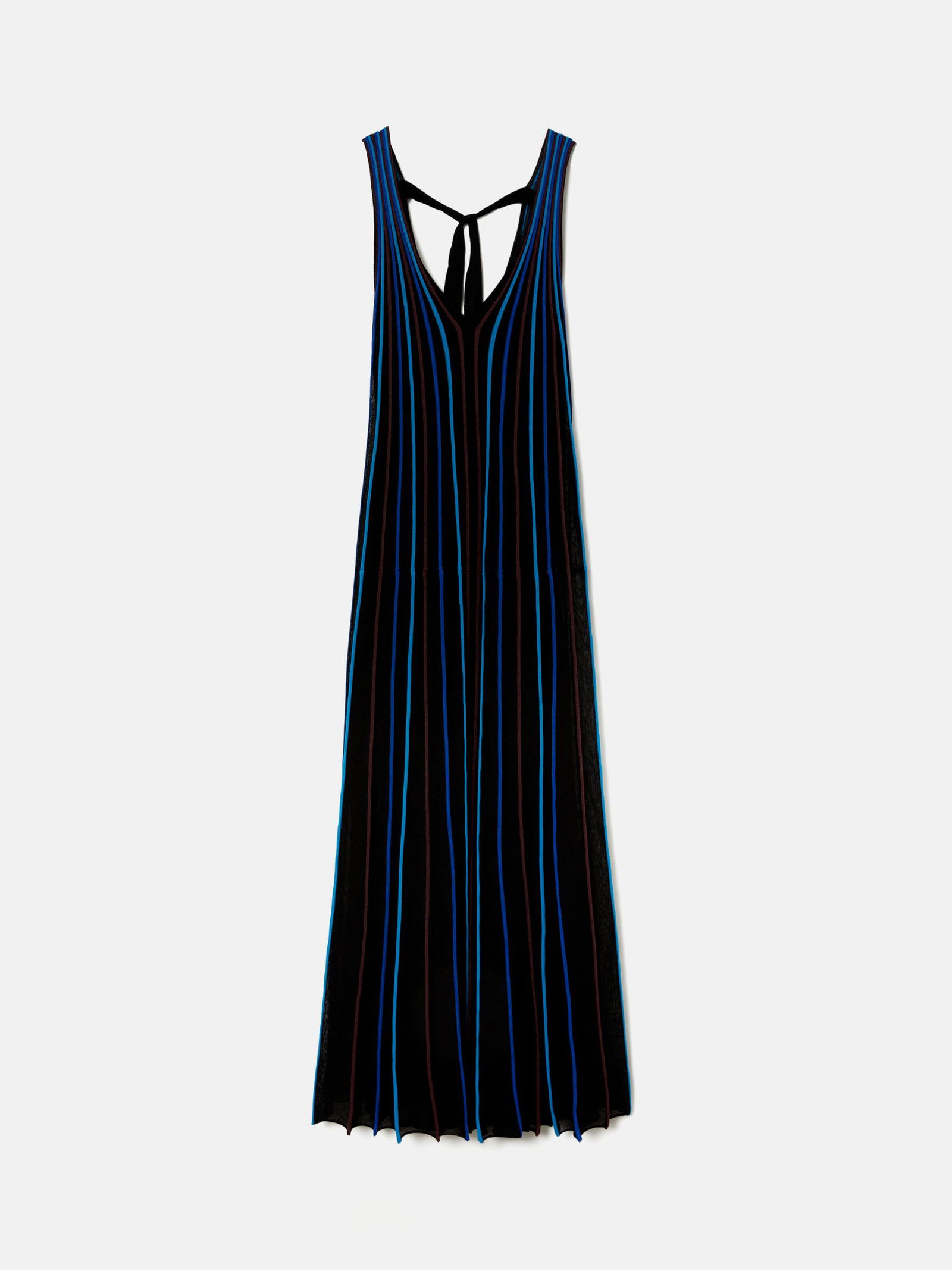 JIGSAW Sunray Textured Stripe Maxi Dress in Black | endource