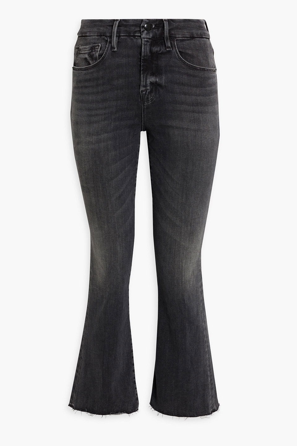 FRAME Le Crop Mini Boot High-Rise Bootcut Jeans | endource