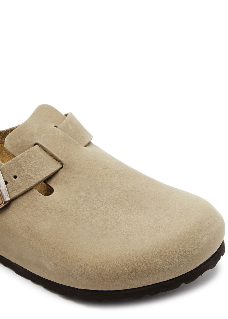 BIRKENSTOCK Boston Oiled Nubuck Sliders | Endource
