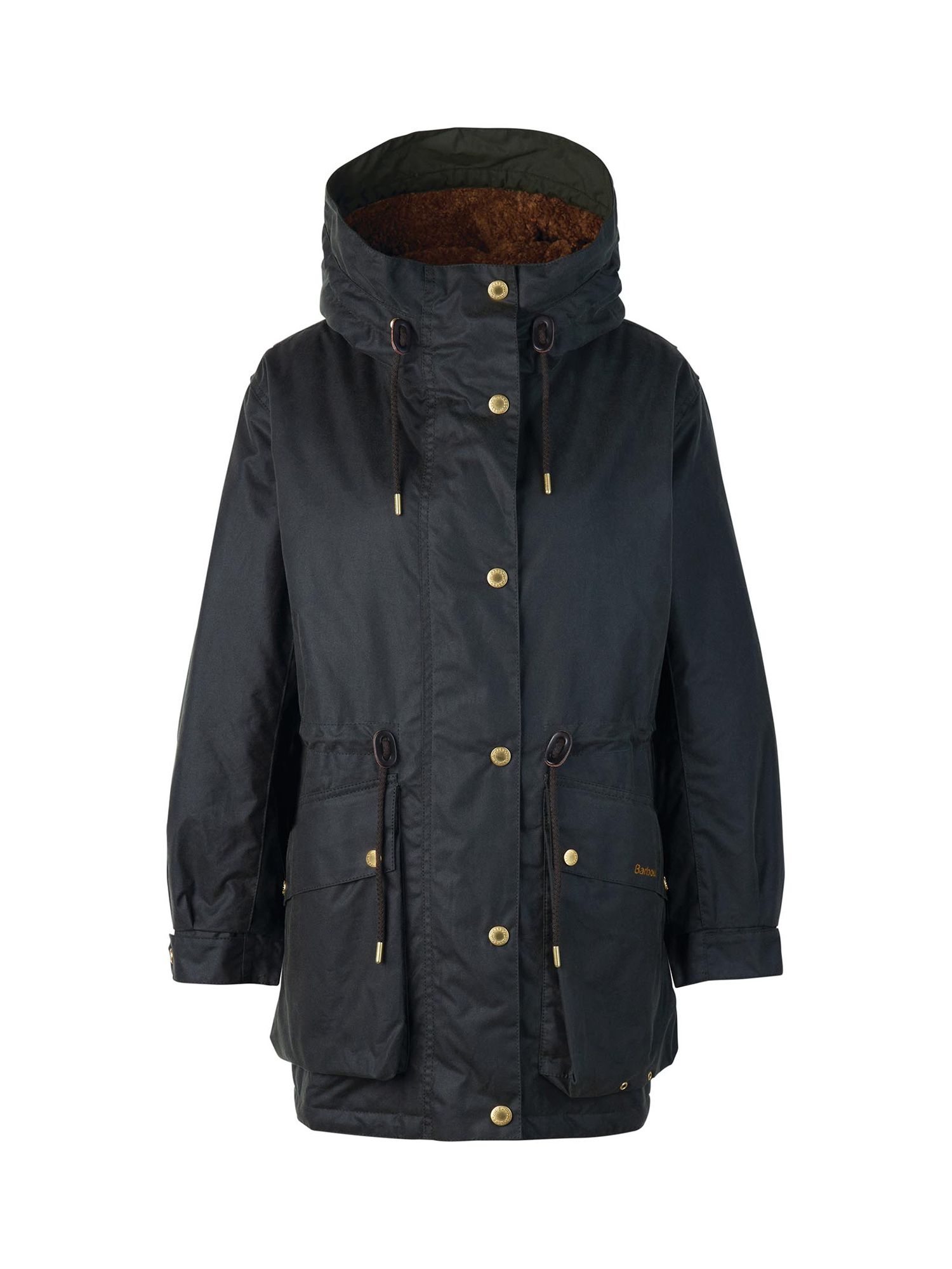 BARBOUR Grantley Waxed Parka Jacket in Sage/Classic | endource