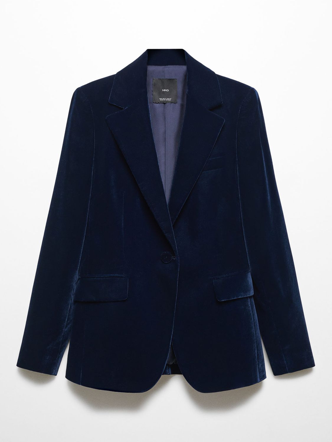 MANGO Combi Velvet Blazer in Dark Red | endource