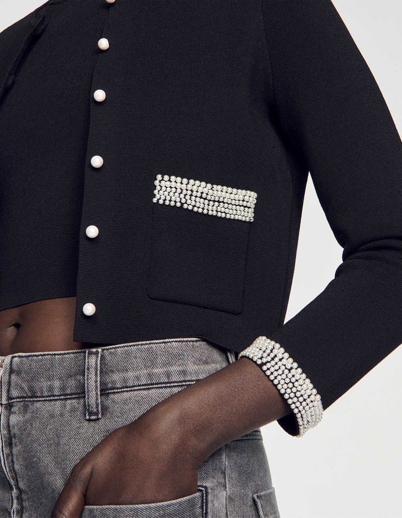 SANDRO Beaded Cardigan | endource