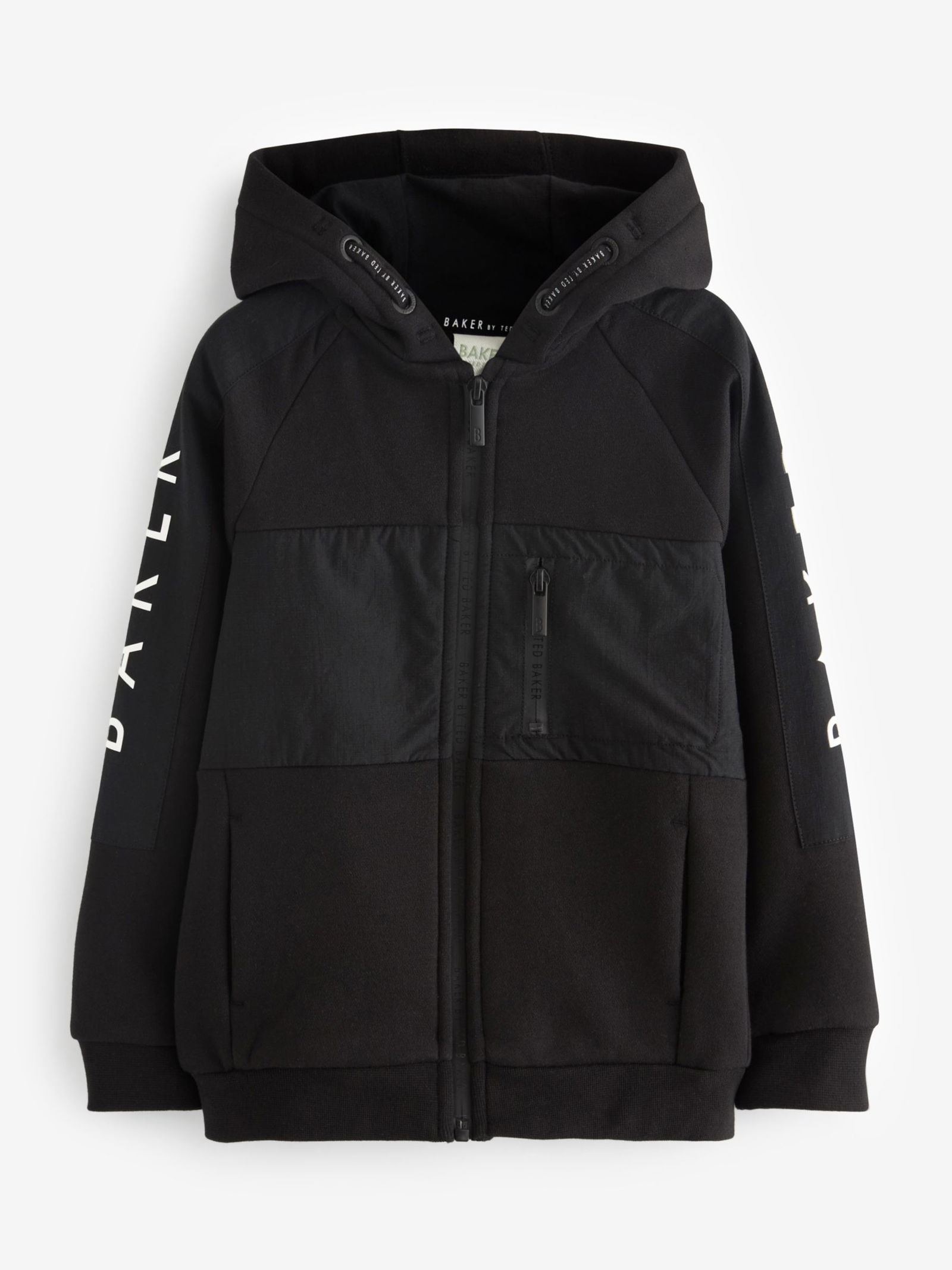 TED BAKER Panel Hoodie in Black | endource