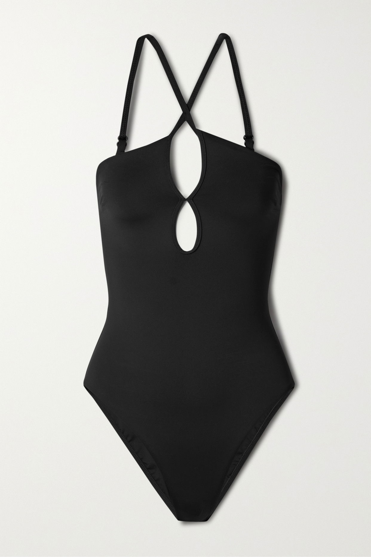 BONDI BORN Zoe Cutout Swimsuit in Black | endource