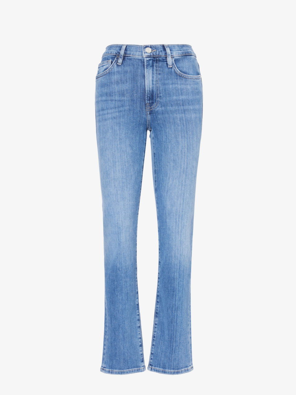 FRAME Le High Straight-Leg High-Rise Jeans in Daphne Blue | endource