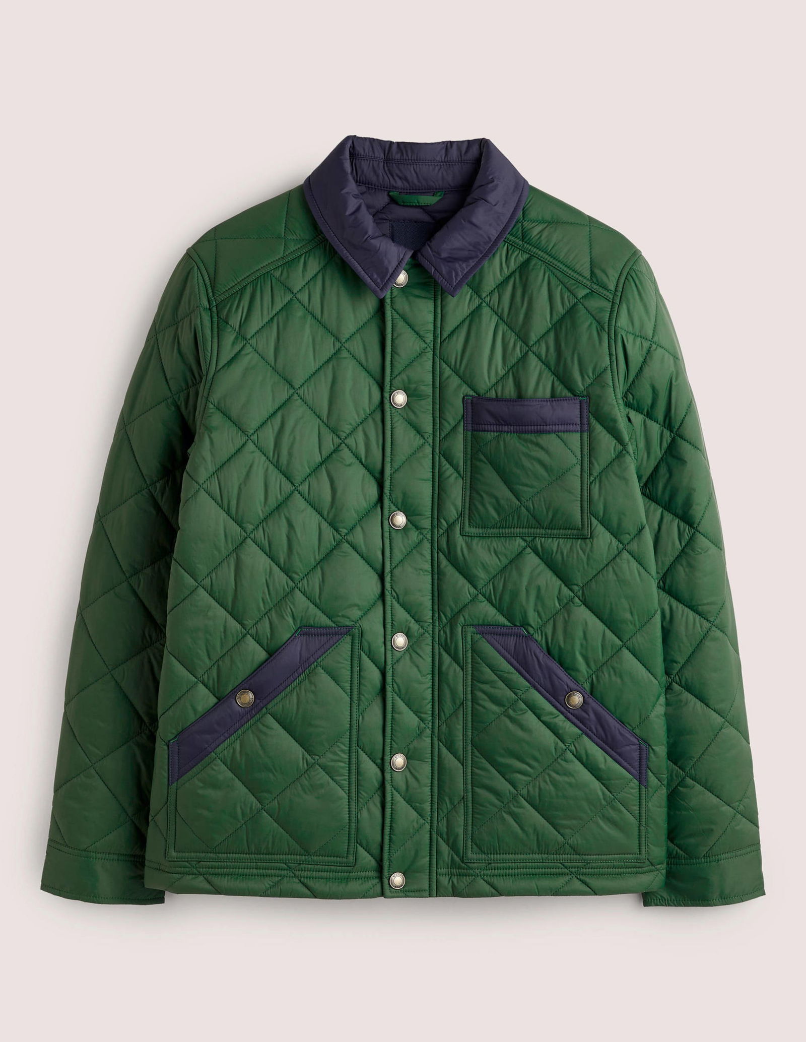 BODEN Short Quilted Jacket in Alligator Green | endource