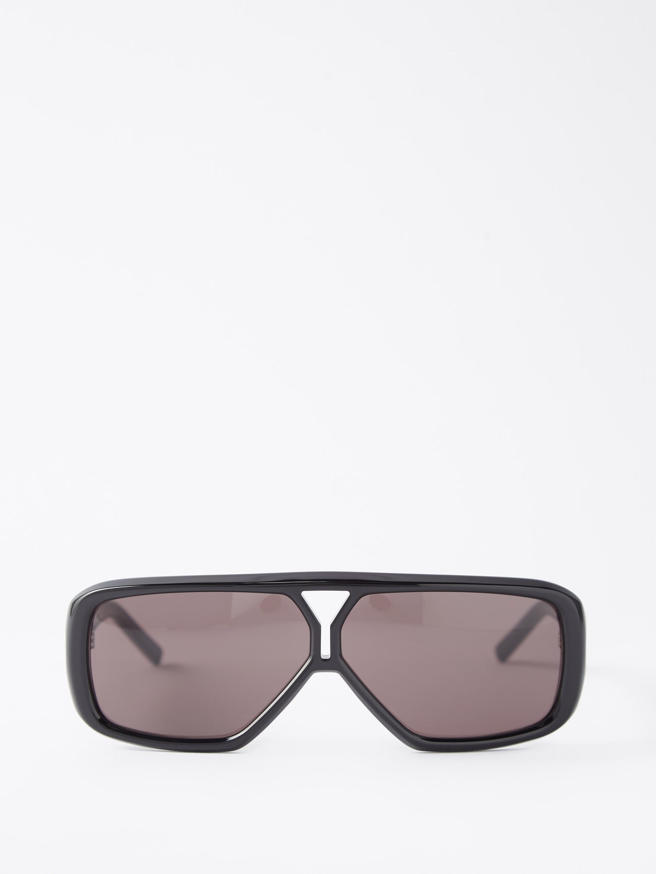 SAINT LAURENT Rectangle Aviator Acetate Sunglasses | endource