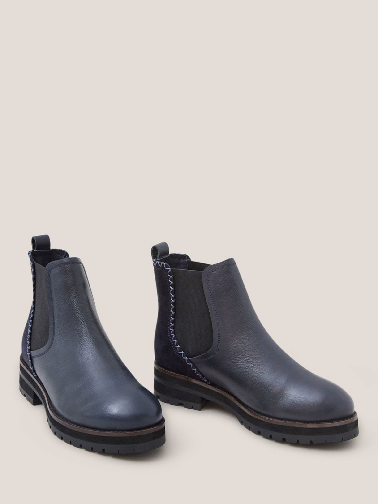 WHITE STUFF Wide Fit Chelsea Boots in Mid Tan | endource