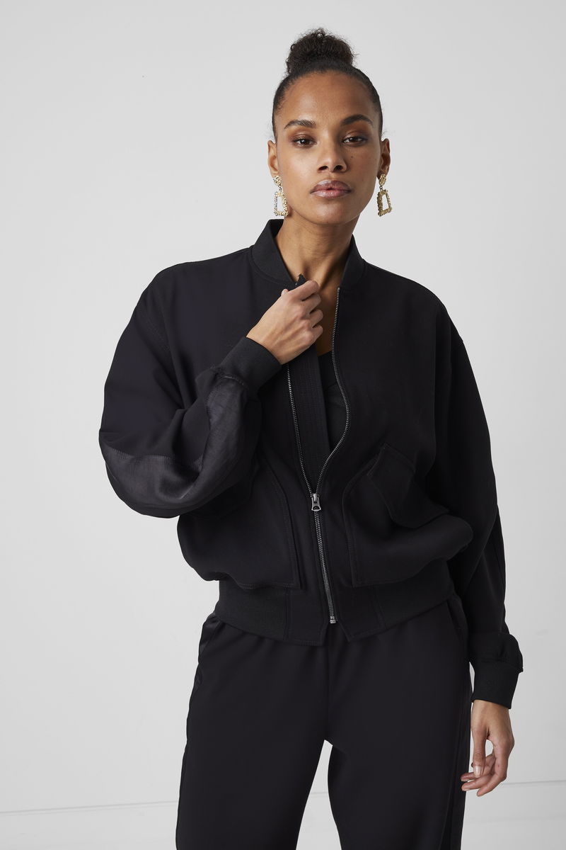 FRENCH CONNECTION Renchi Ponte Jacket in Black | endource