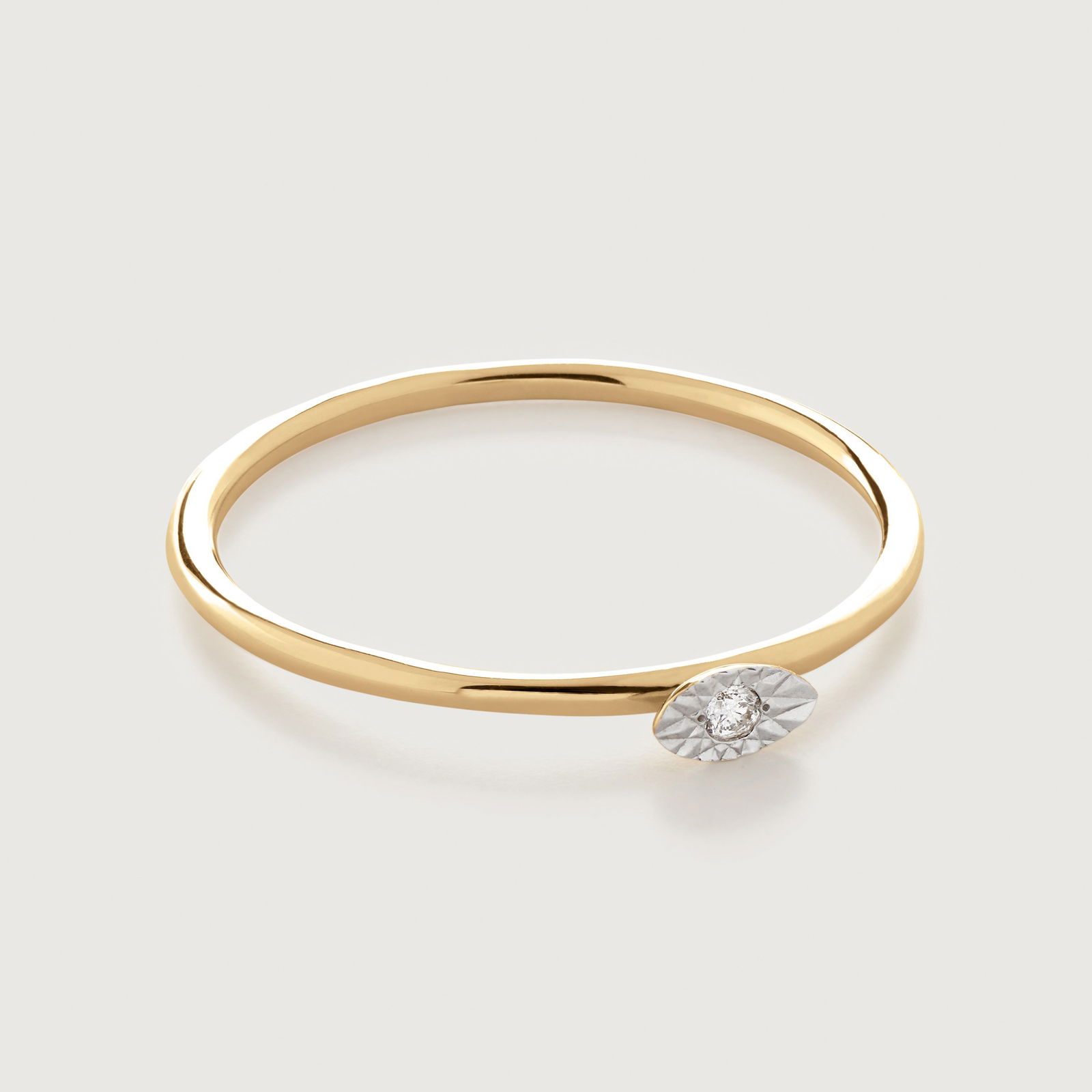 MONICA VINADER Diamond Marquise Stacking Ring in 14k Solid Gold | Endource