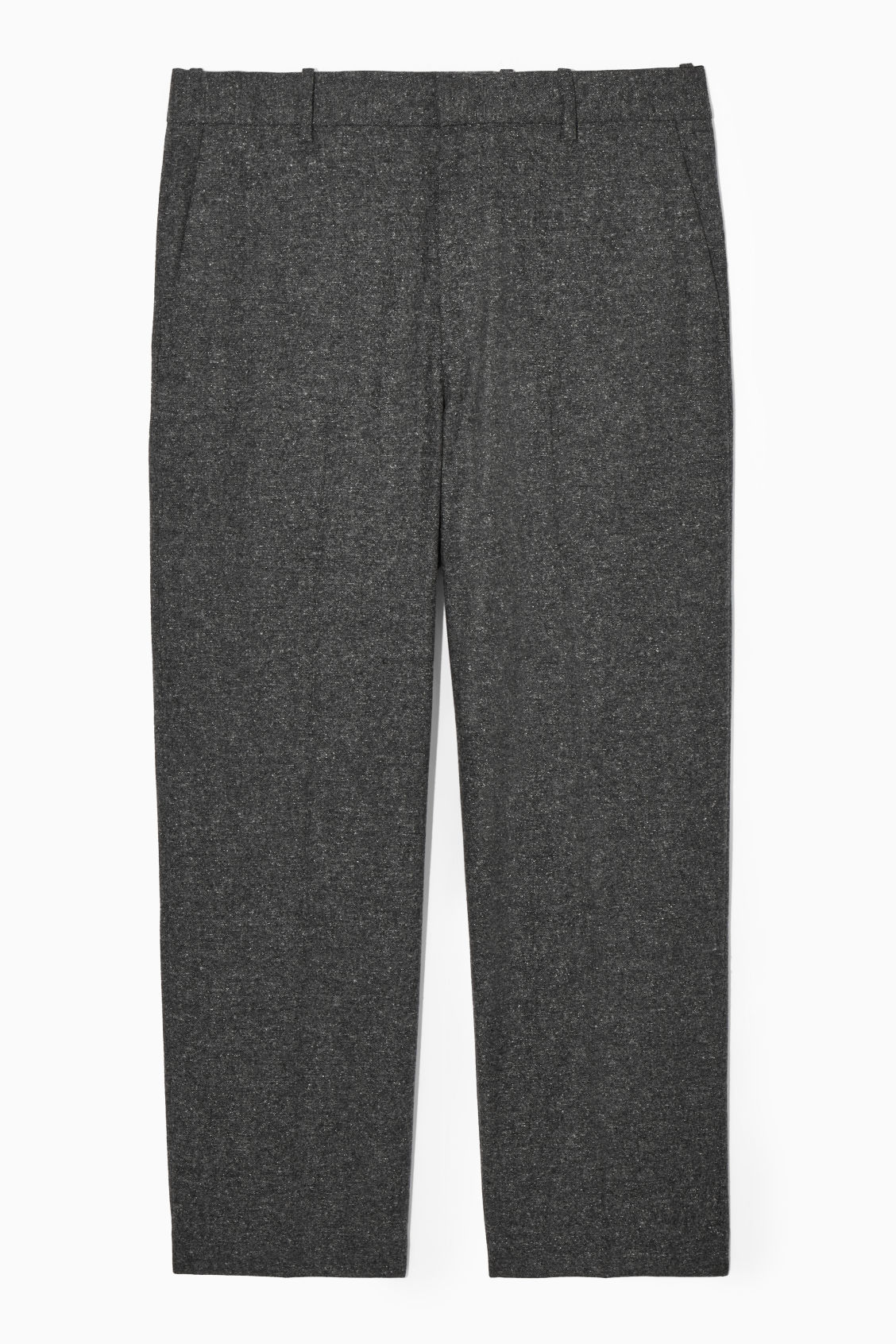 COS Brushed-Wool Straight Trousers in GREY | endource