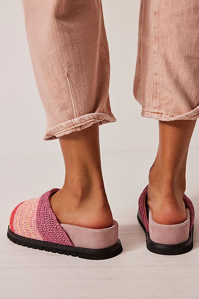 FREE PEOPLE FP Collection - Milo Everyday Mules in Pink Combo | Endource