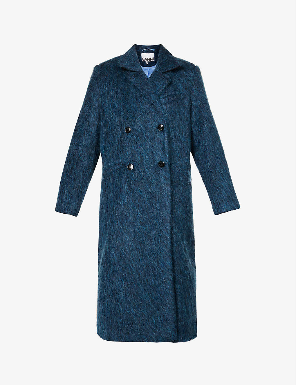 GANNI Fluffy Double-Breasted Coat | endource