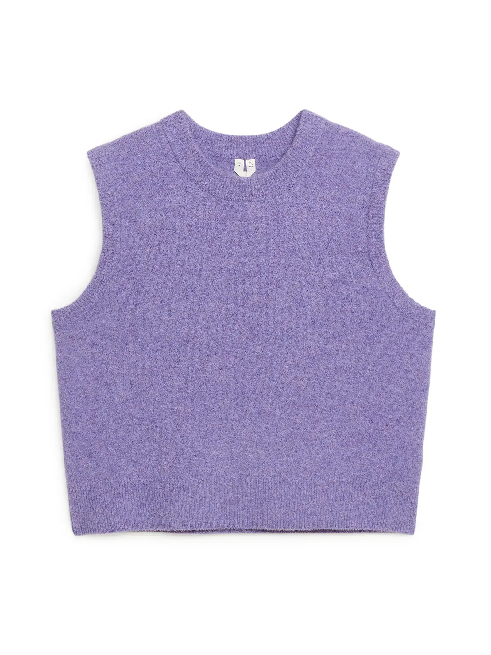 ARKET Knitted Alpaca Vest in Lilac | Endource