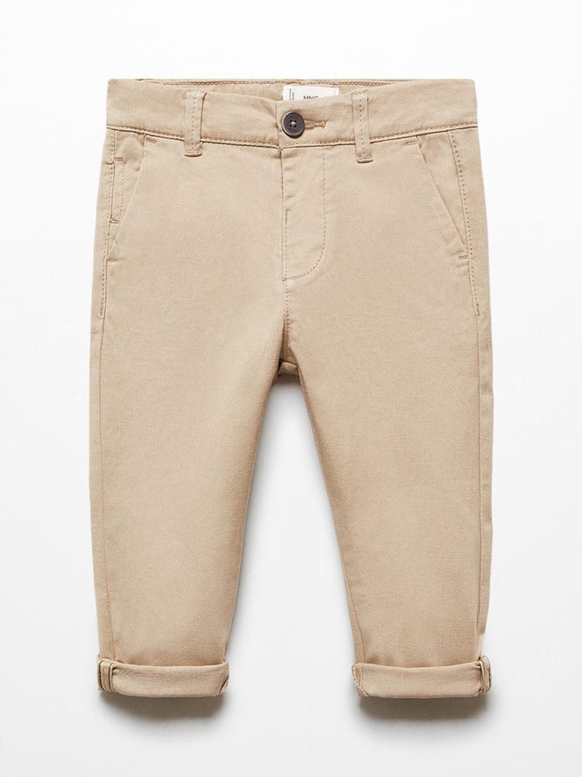 MANGO Chino Trousers in Light Beige | endource