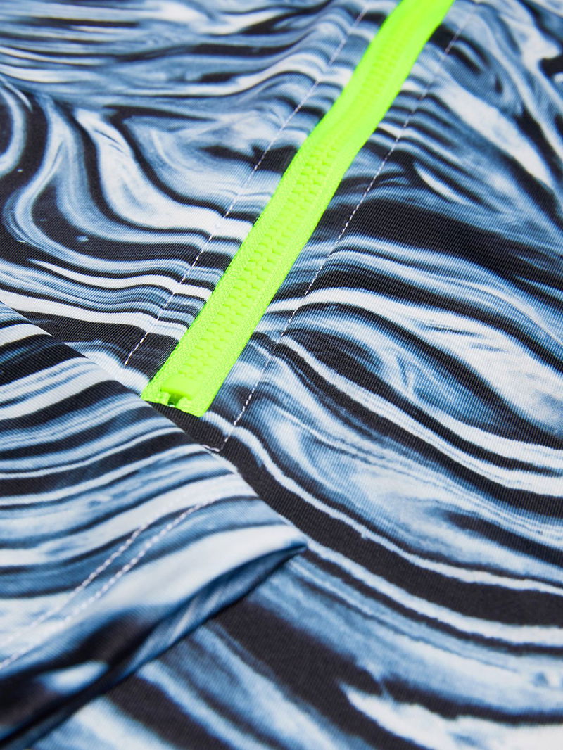 Monsoon Storm Ripple Swimsuit in Grey/Multi | Endource