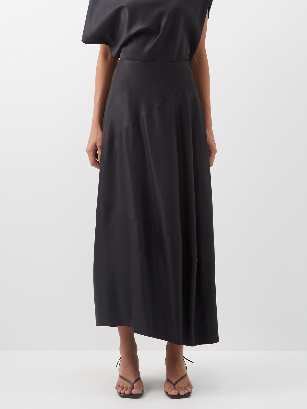 THE ROW Lopa Bias-Cut Silk-Blend Maxi Skirt | endource