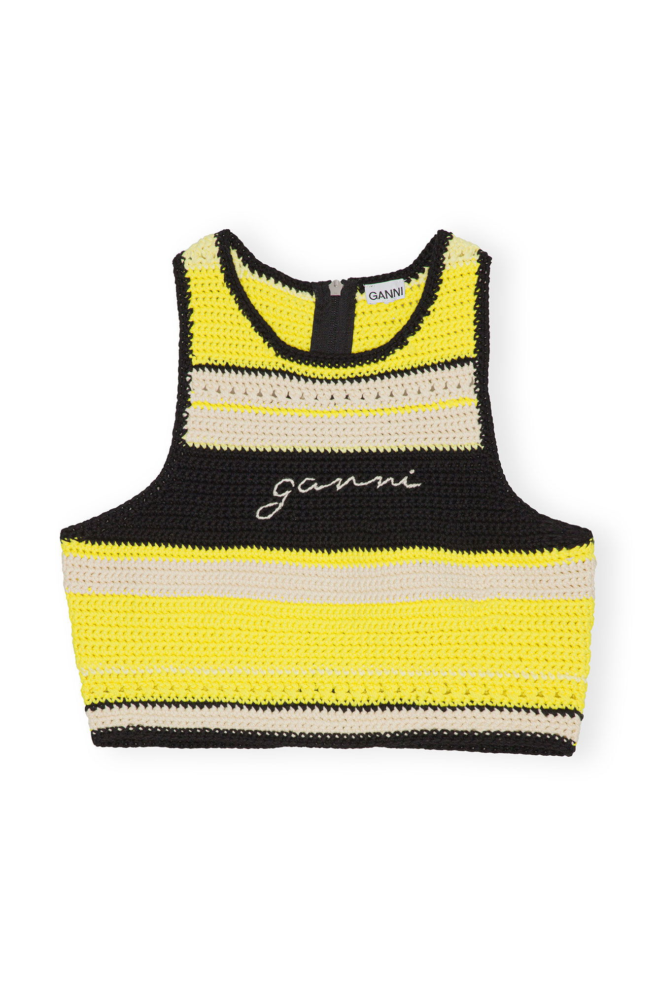 GANNI Crochet Racerback Bikini Top | endource