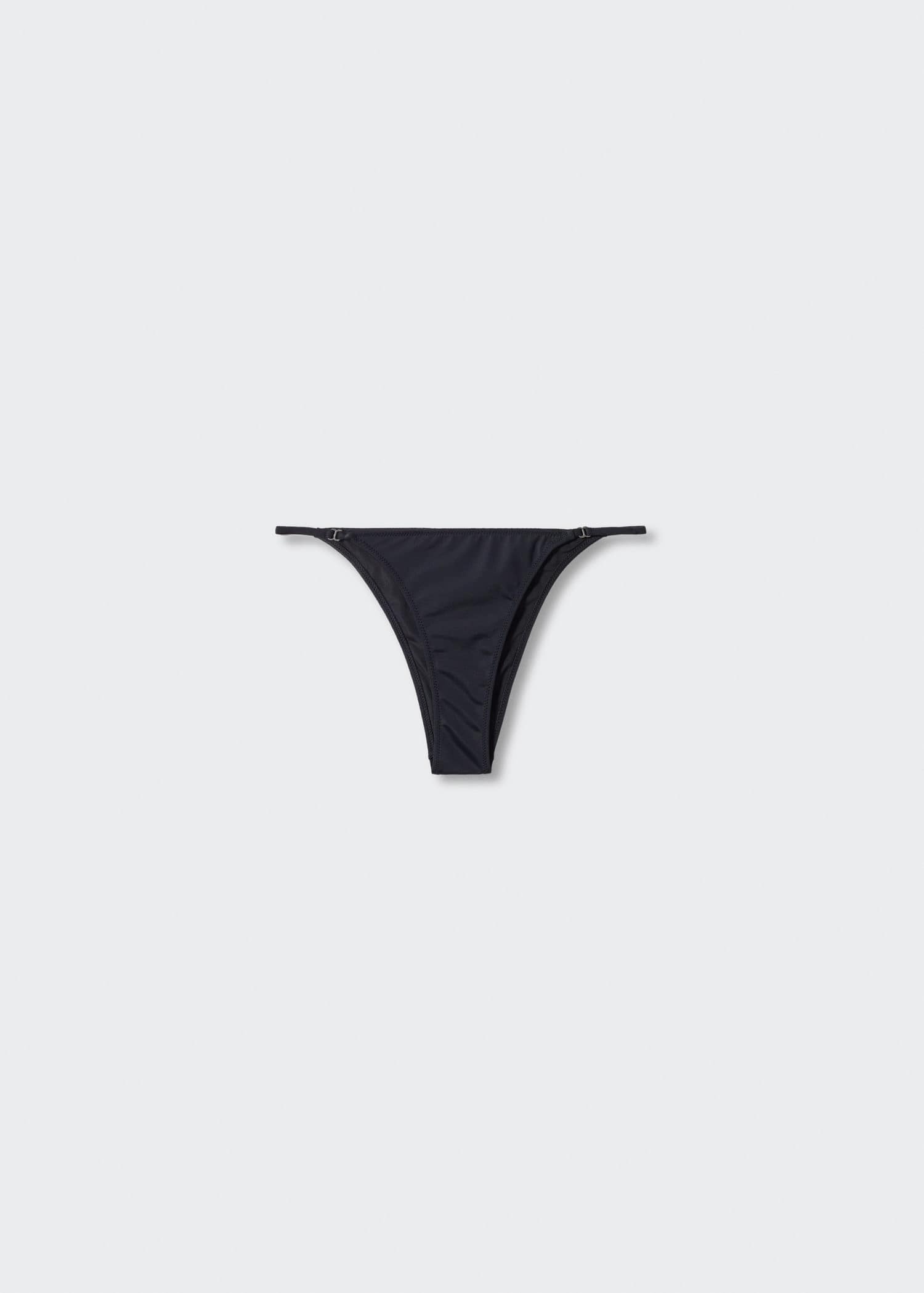 MANGO Metallic-Detail Bikini Briefs in Black | endource