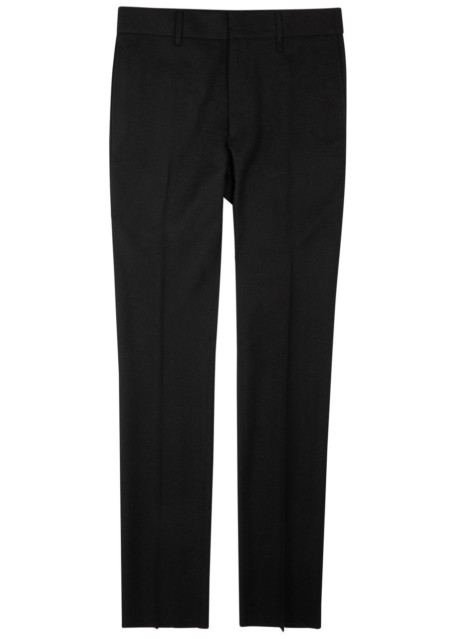 GIVENCHY Glittered Slim-Leg Wool Trousers | endource