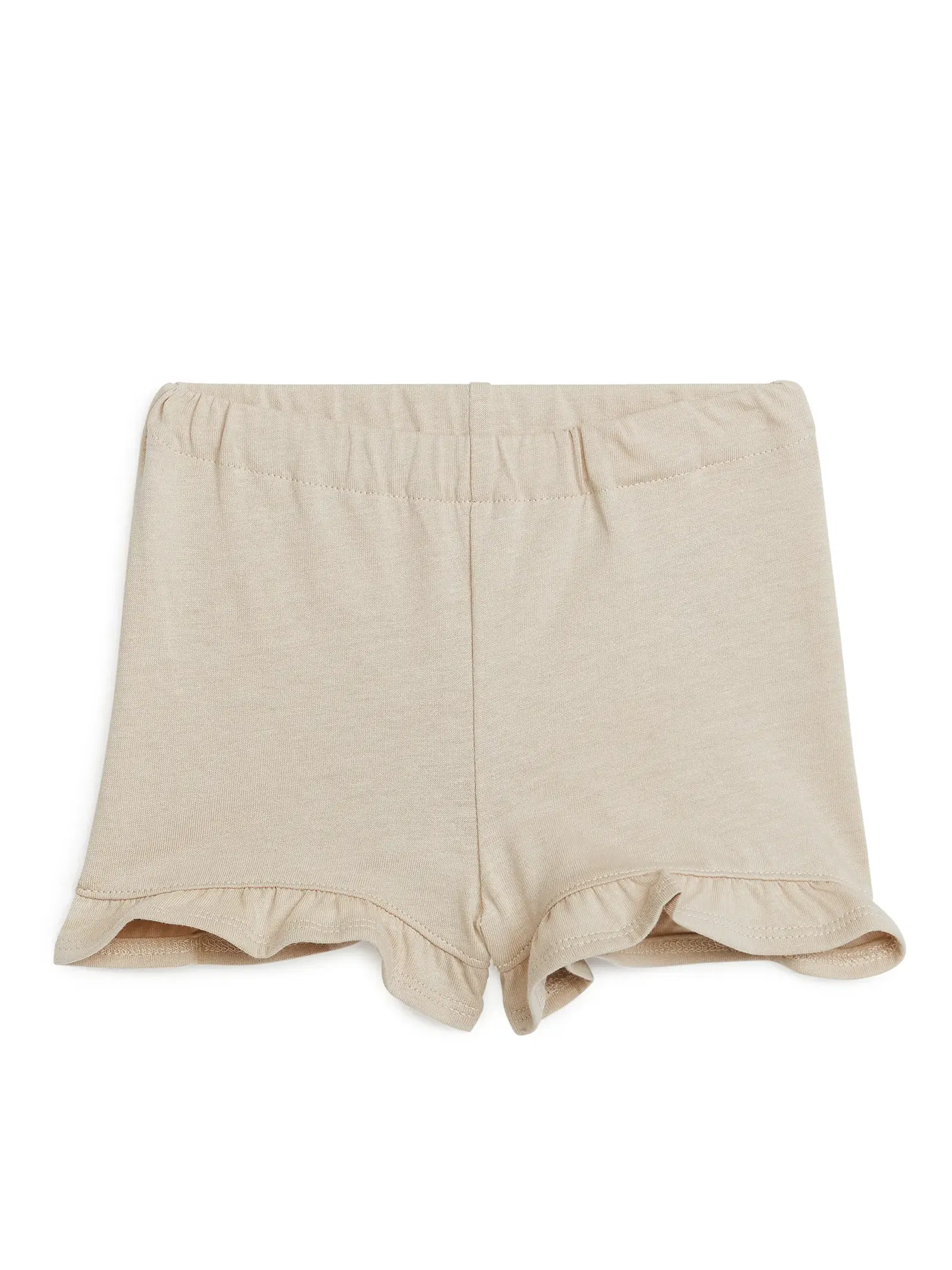 ARKET Frilled Shorts in Beige | Endource
